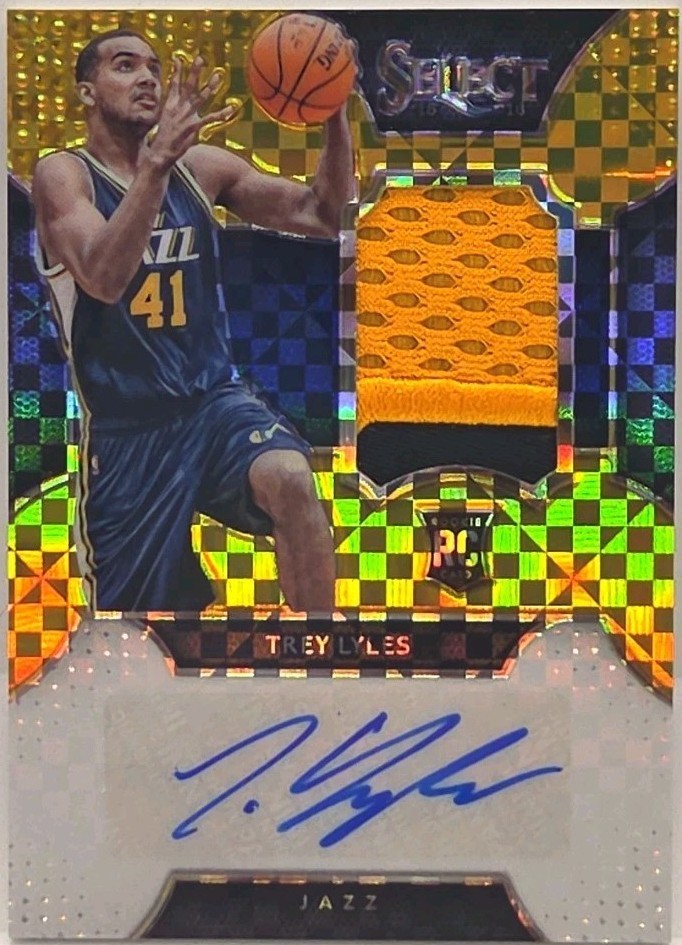 2015-16 Panini Select - Rookie Autograph Materials Trey Lyles #RA-TLY ...