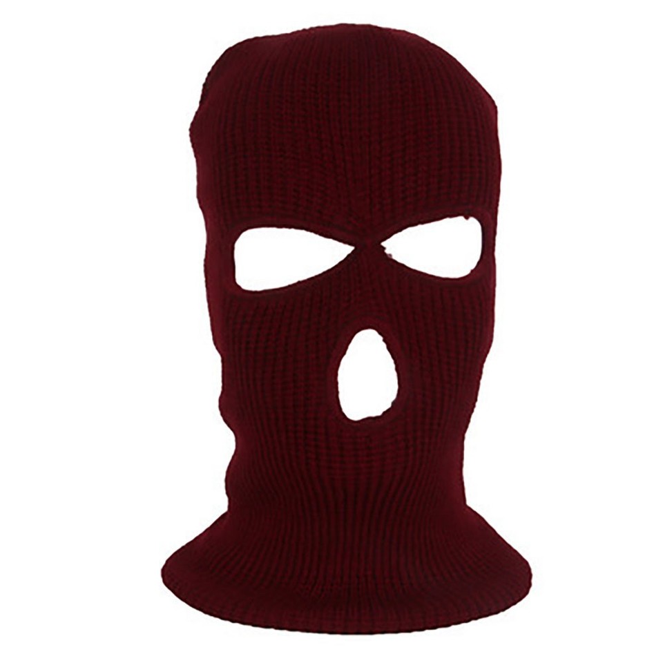 3 Hole Full Face Mask Winter Warm Ski Cap Balaclava Beanie Tactical Hat ...
