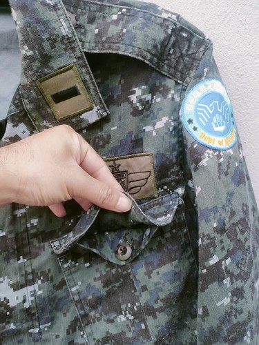 South Korea Army ROK Navy Dark Blue Digital Camo Shirt Jacket | eBay