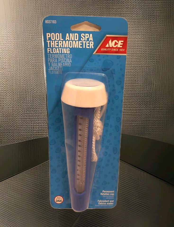 ACE Pool and Spa Floating Thermometer New in Pack Permanent Flotation ...