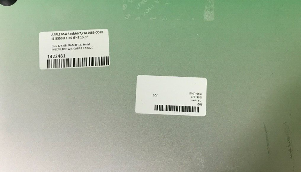 Apple MacBook Air 7,2 A1466 EMC 3178 Core i5-5350U 1.80 GHz 8 GB 128 GB ...