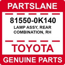 Lamp ASSY Rear Combination RH Toyota 81550 10300 968032 for sale online ...