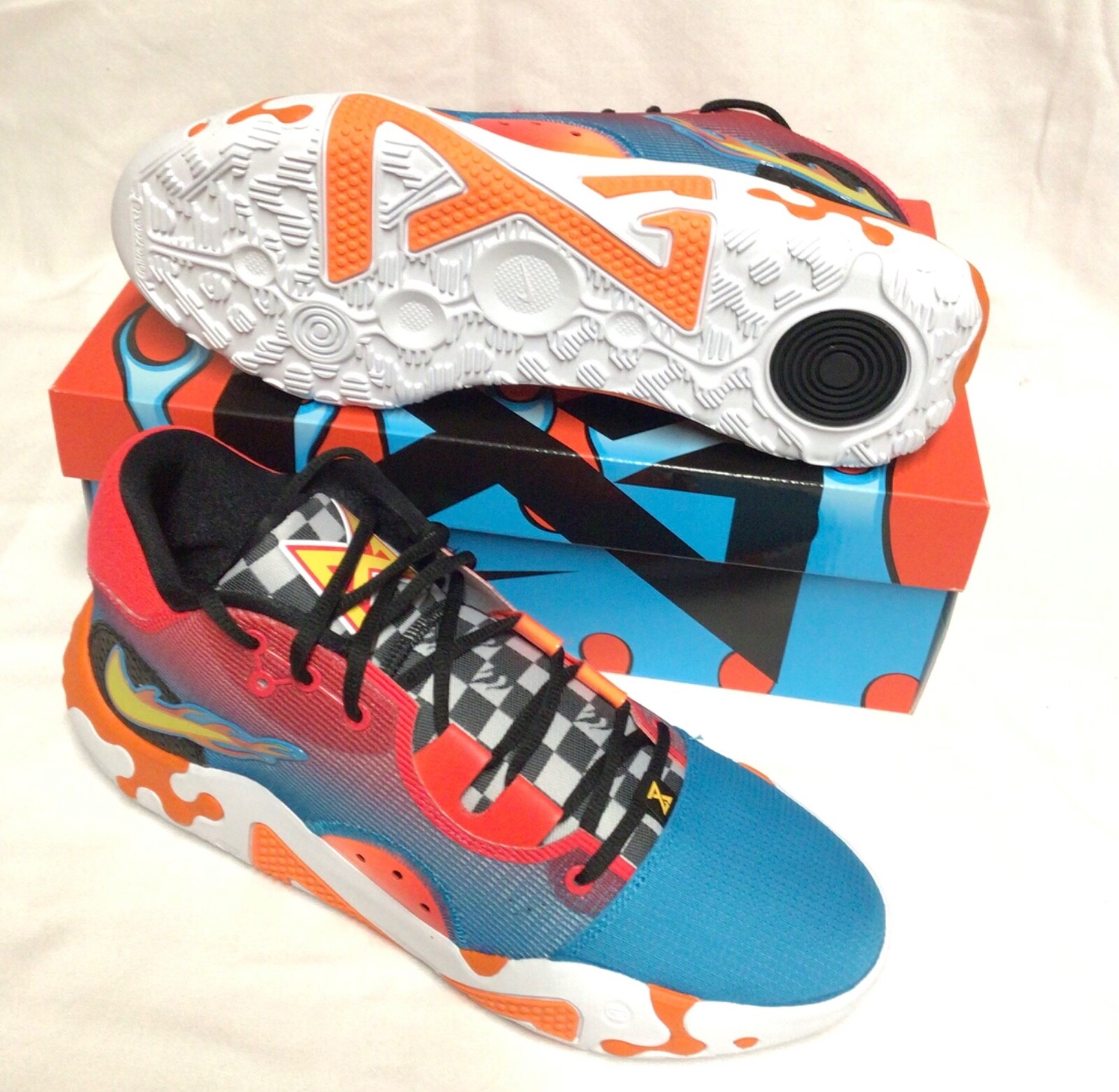 Size 13 - Nike PG 6 x Hot Wheels Blue/Orange/Red 2022 for sale online ...