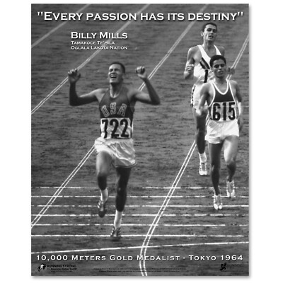 Classic Billy Mills Poster - 1964 Tokyo Olympics 24x30 Brand New | eBay