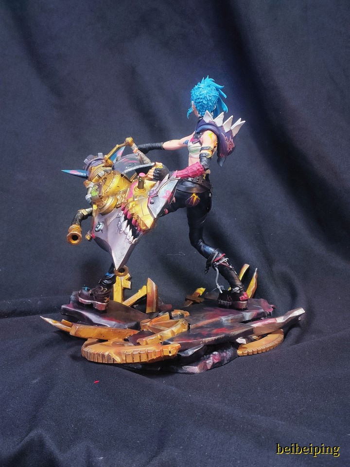 18CM League of Legends LOL Jinx PVC Statue Handmade Figure Model ...