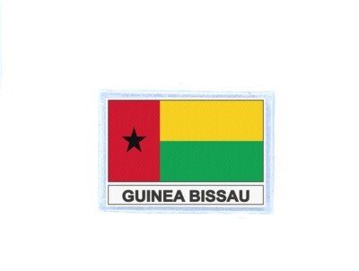 Patch badge iron on glue flag country GW guinea bissau | eBay UK
