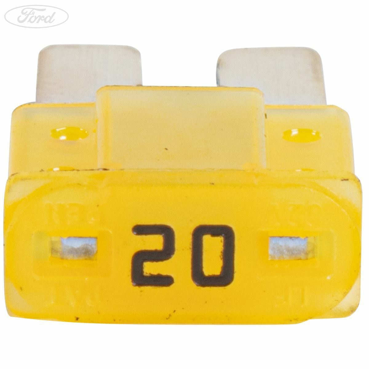 Genuine Ford 20 Amp 32 Volt Fuse Inline Blade Type Yellow 05/2018 ...