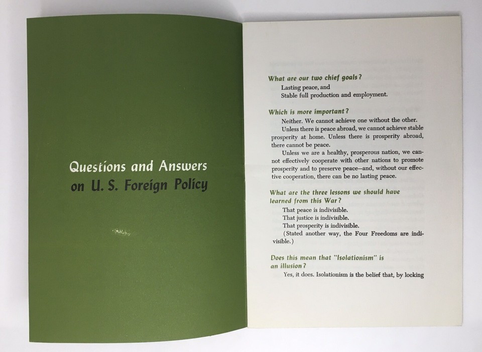 All Men Are Neighbors CIO Political Action Committee Booklet Foreign ...