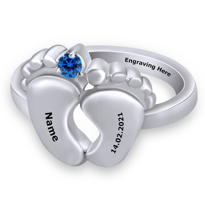 Powder Blue 6 Rings On Feet