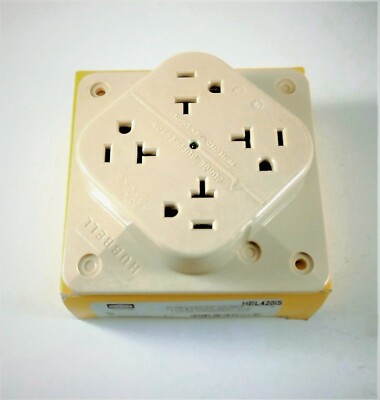 HUBBELL HBL420IS - 4 PLEX SURGE SUPPRESSION RECEPTACLE 20A-125V NEW | eBay