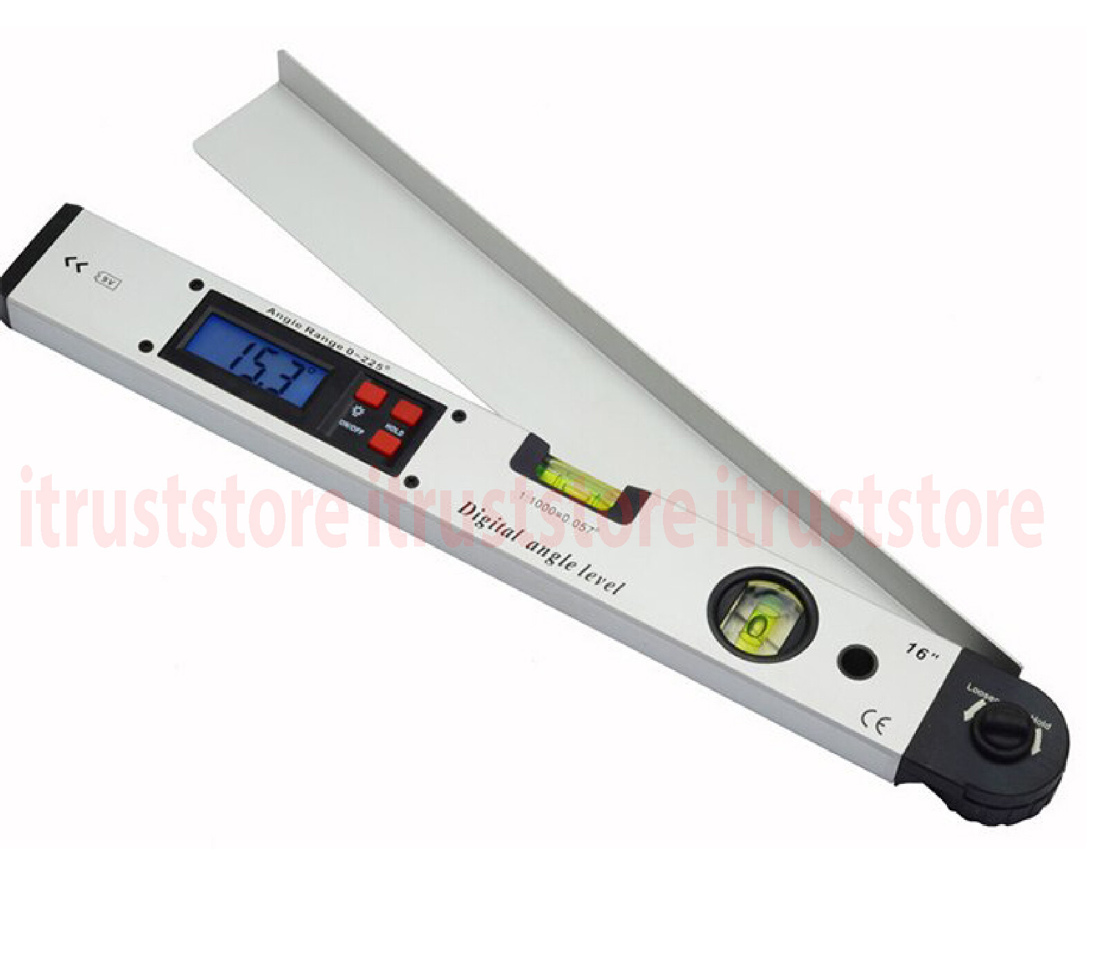 LONG DIGITAL PROTRACTOR GAUGE ANGLE FINDER PROTRACTER GAGE LEVEL TOOL ...
