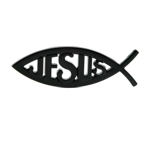 Car Black Emblem Jesus Christian Fish Symbol Religious 3D Decal | eBay
