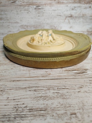 Chalkware Cherub Alexander Backer ABCO Wall Plaque MCM Vintage Hand ...