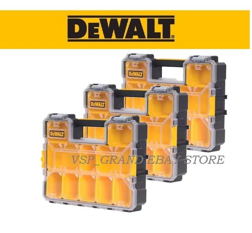 3-PACK DEWALT STACKABLE 10-COMPARTMENT SMALL TOOL & PARTS STORAGE ...