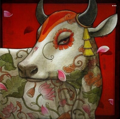 Holy Cow | Handmade Painting | Cotton Canvas | Acrylic Color | eBay