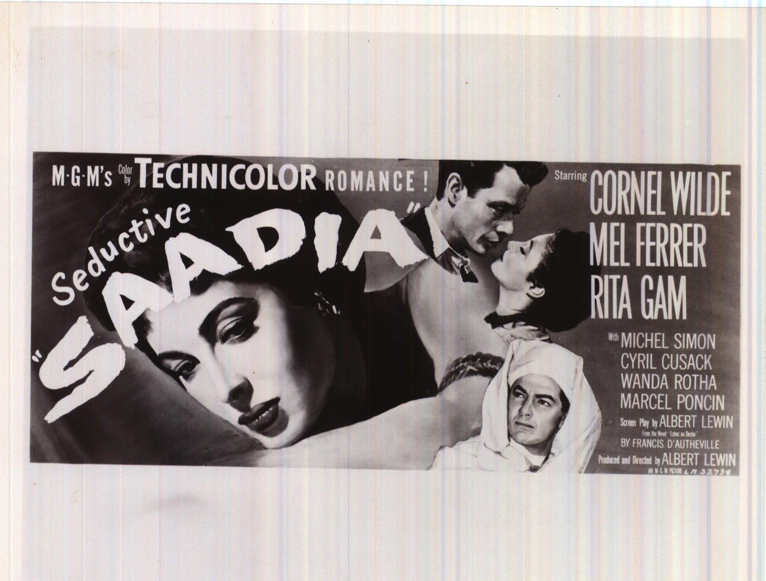 ~1953 Original 8x10" Glossy Saadia Cornell Wilde Mel Ferrer Rita Gam Poster Rare | eBay