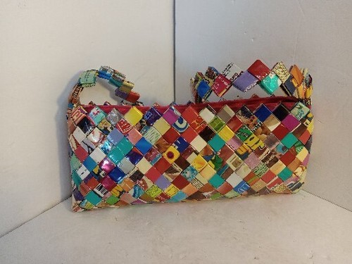 Gum Wrapper Candy Wrapper Any Wrapper Multicolor Handmade Zipper Purse ...
