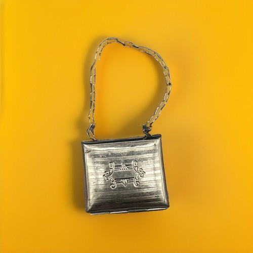 ANTIQUE CHAINED COIN PURSE 1900'S VICTORIAN EMBOSSED | eBay