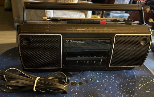 Vintage 90's Emerson Stereo Boombox Tested Radio Only Works CTR911C | eBay