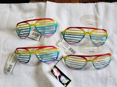 Amscan Slot Glasses Plastic Party Accessory Rainbow Pride Fun Retro ...