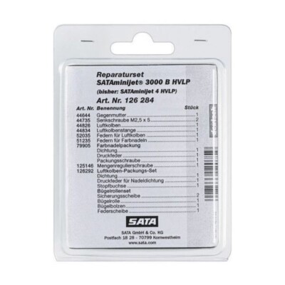 SATA 126284 Repair Kit, Use With: SATA minijet 3000B, SATA minijet 4 ...