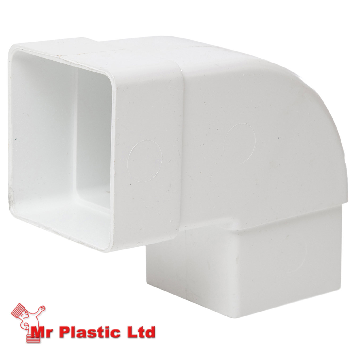 Polypipe 65mm Square Rain Water Gutter Down Pipe Fittings in White ...