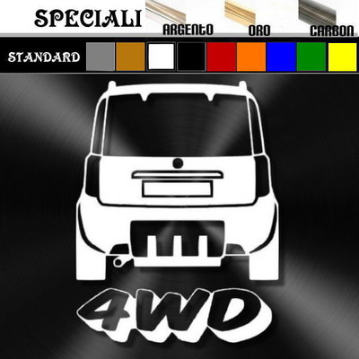 adesivo sticker fiat PANDA mk2 4x4 4wd tuning down-out decal ...