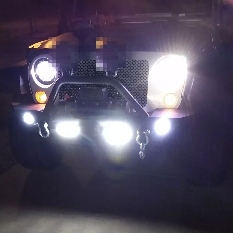 Front Bumper w/LED Lights for Jeep Wrangler JK JL 07-24 2018 Gladiator ...