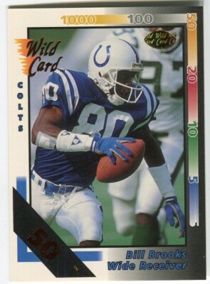 1992 Wild Card 50 Stripe Bill Brooks #280 Indianapolis Colts | eBay