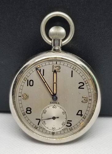 J0023 Swiss Doxa G.S.T.P. British Military Pocket Watch, Size 41mm, Not ...