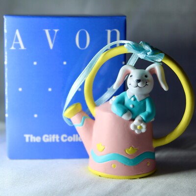 Avon Busy Bunny With Watering Can Easter Ornament NIB | eBay