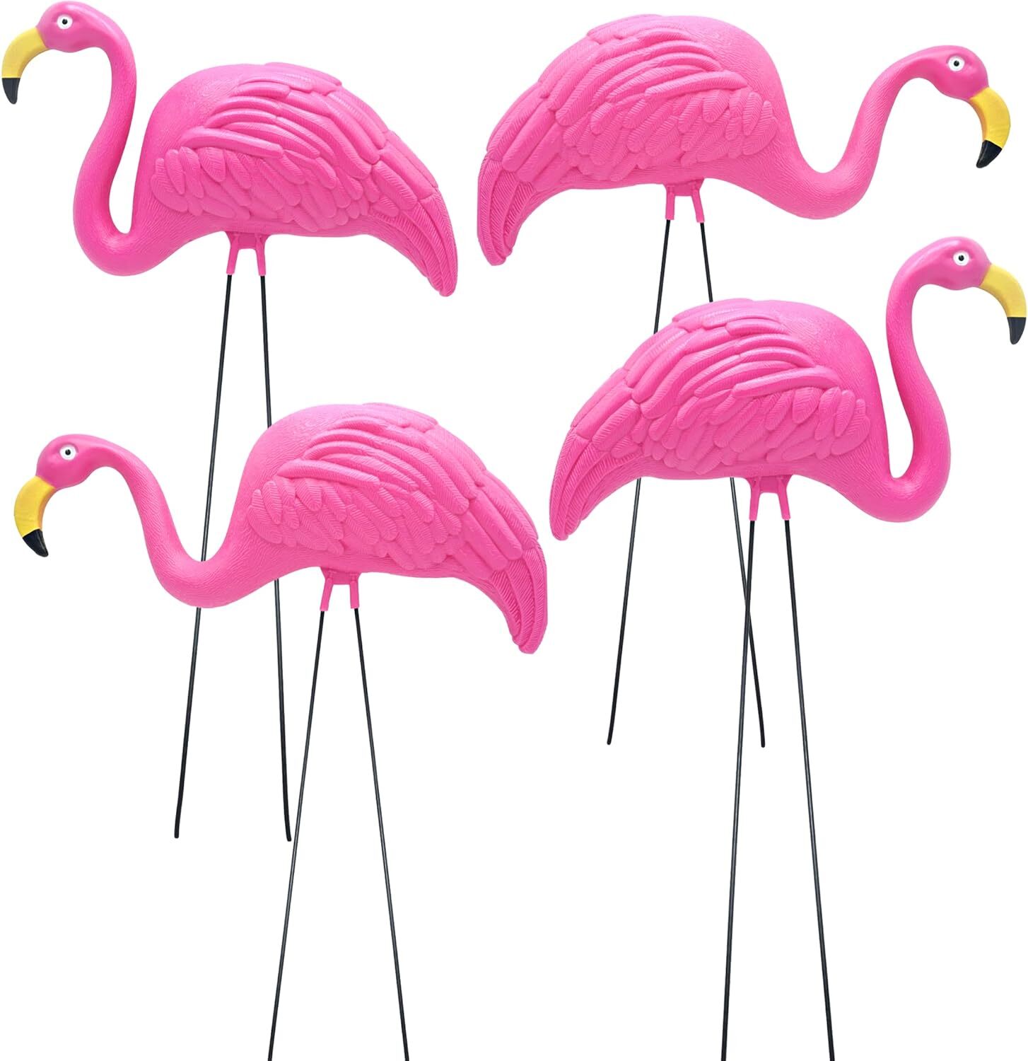 4E's Novelty 4 Pink Flamingos Yard Decorations - Large 23 inch Ornament | eBay