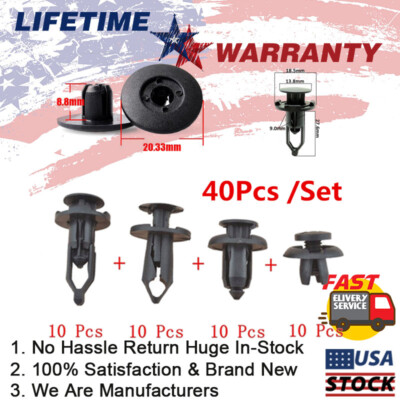 Assortment Of Car Body Plastic Push Pin Rivet Fastener Trim Moulding ...