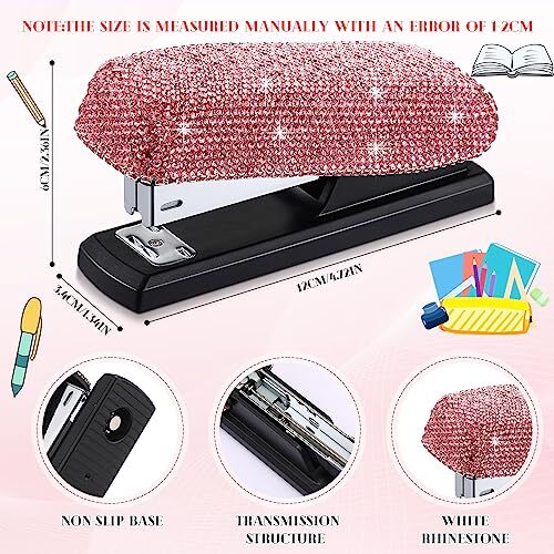 Bling Crystal Stapler Gift Sparkly Diamond Stapler for Desk Handmade ...