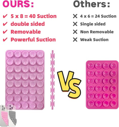 2-Pack Double-Sided Suction Phone Grip, Octo Cup Buddy Pink-black | eBay