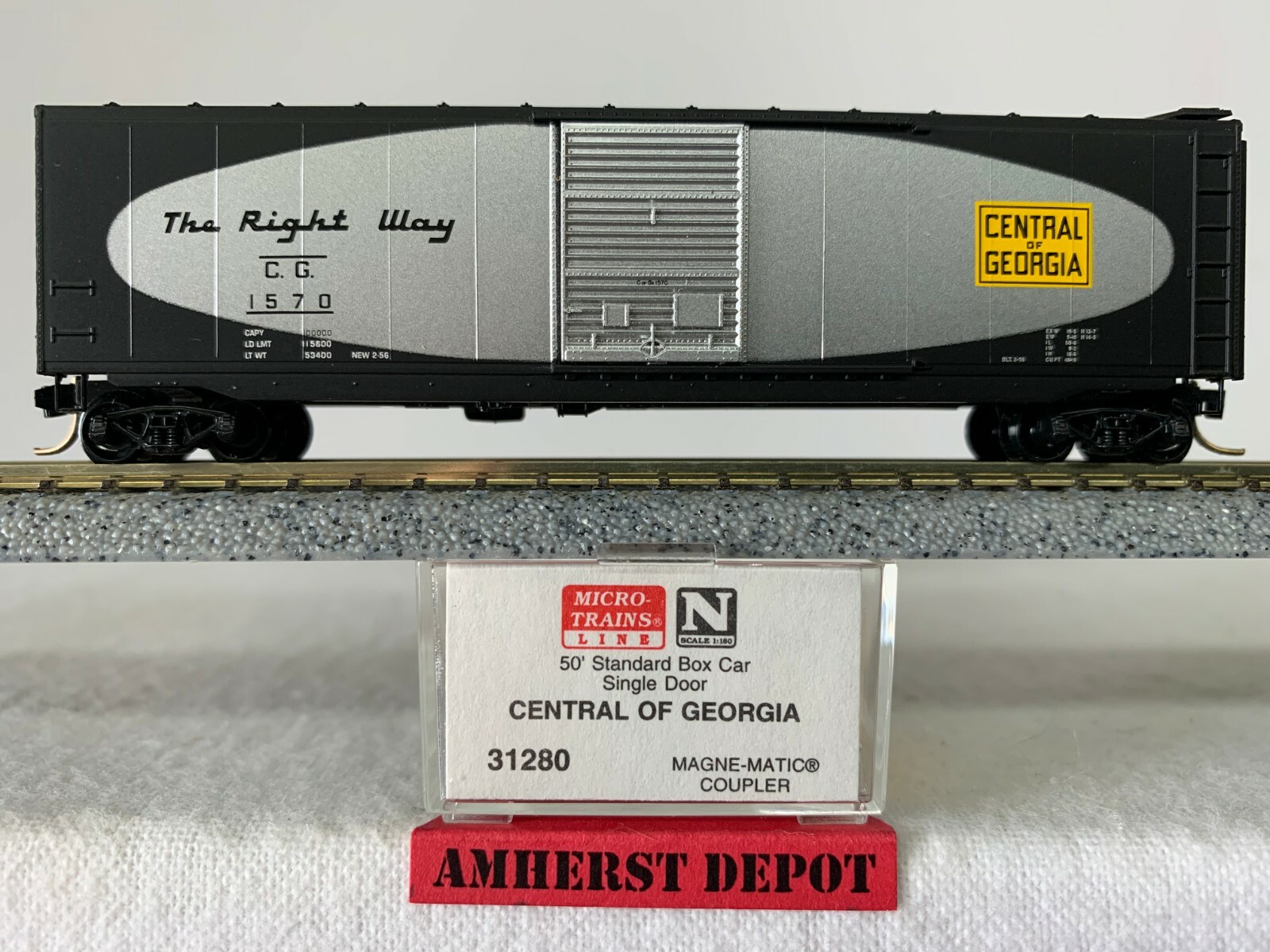 31280 Micro Trains Central of Georgia Box Car N Scale Rd 1570 New | eBay