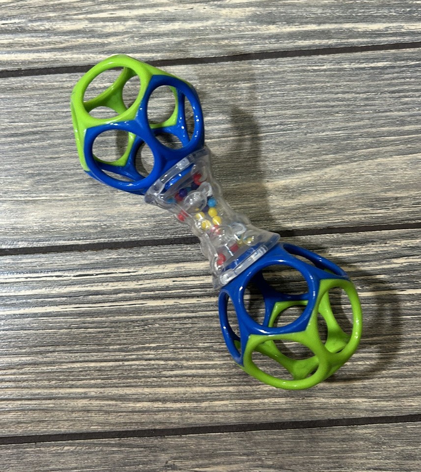 Oball Easy Grasp Blue And Green Baby Toy Rattle | eBay