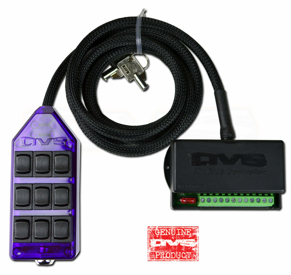 AVS AVS-ARC-9-PUR Purple 9 Switchbox Air Ride Suspension Bag Controller ...