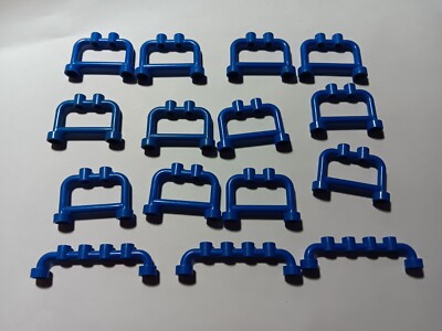 LEGO BULK LOT OF 15 BLUE FENCE BARS WITH STUDS 1X4X2 1X6 | eBay