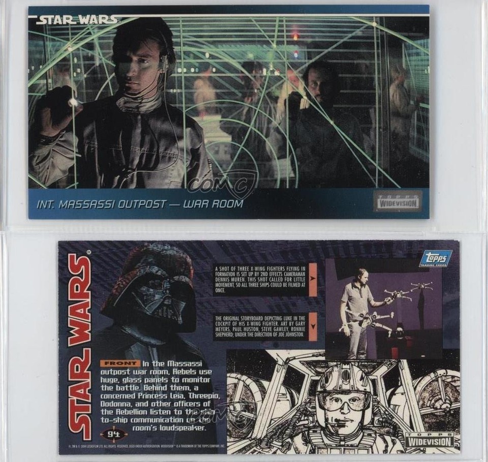 1995 Topps Star Wars Widevision Int Massassi Outpost War Room #94 p9d ...