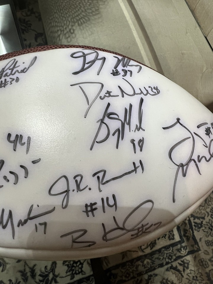 Signed Wilson Football Ball 11 Signatures NFL Autographed NOT ...