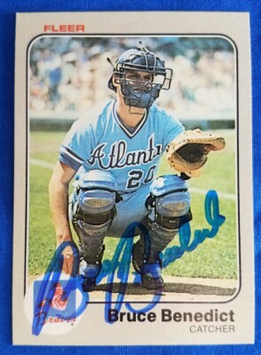 1983 Fleer Bruce Benedict Autographed Signed #130 Baseball Card Atlanta ...