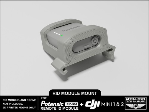 DJI Mini 1 and 2 Potensic RID-916 Remote ID Module Mount (Module Not ...