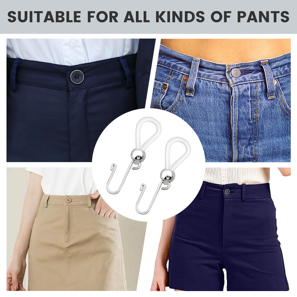 15pcs Reusable Zipper Holder Upper Invisible For Jeans Button Metal ...