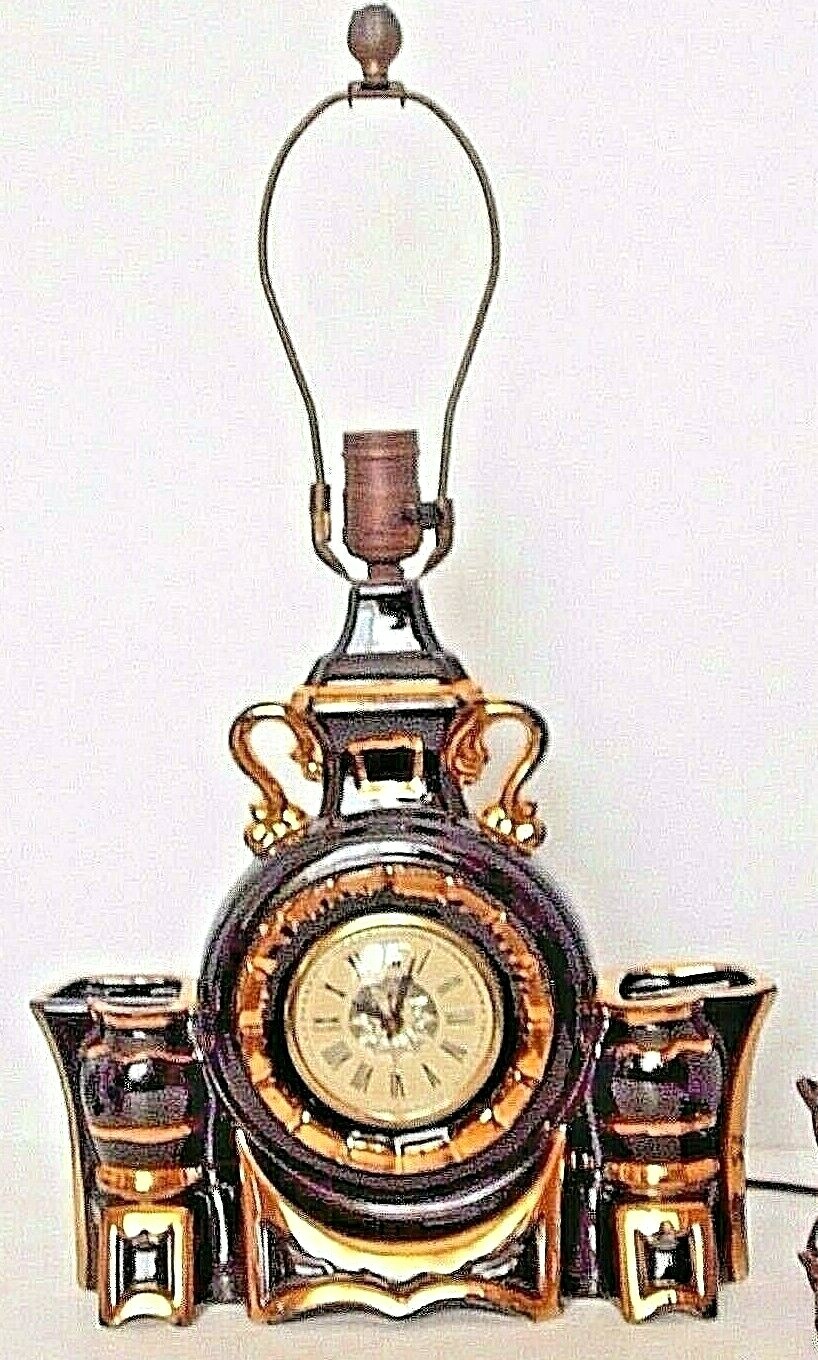 VINTAGE LANSHIRE SELF - STARTING COMBINATION ELECTRIC CLOCK & TABLE ...