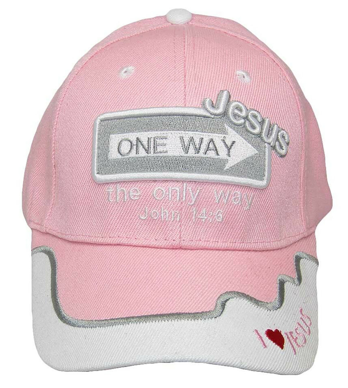 NEW! ONE WAY JOHN 14:6 I LOVE JESUS CHRISTIAN BASEBALL CAP HAT PINK | eBay