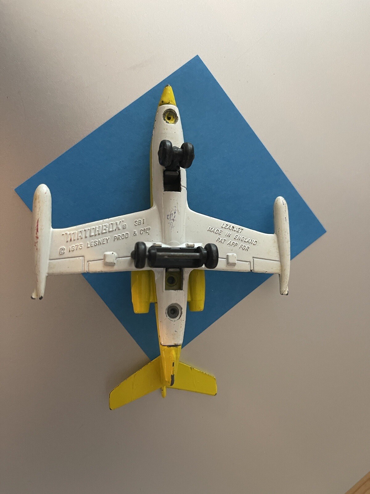 Lesney Matchbox Yellow Gates Learjet Vintage 1973 England Jet Die-Cast ...