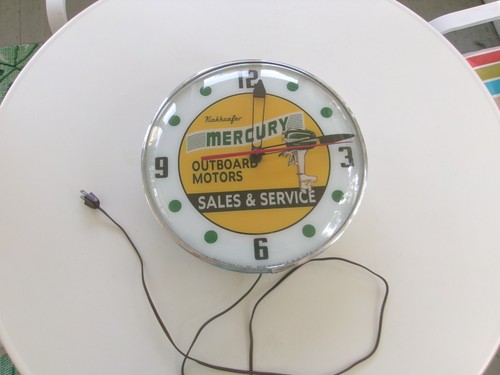 Vintage Pam Mercury Outboard Motors Dealer Clock, good condition | eBay