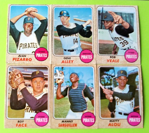 17-Card Lot 1968 Topps Baseball (Manny Sanguillen/Carl Taylor/Luke ...