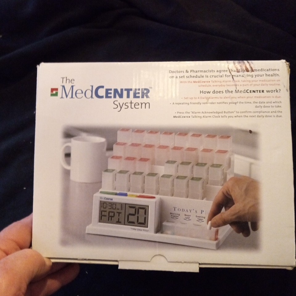 Monthly 31 Day Pill / MedCenter Organizer System w/ Talking Alarm ...